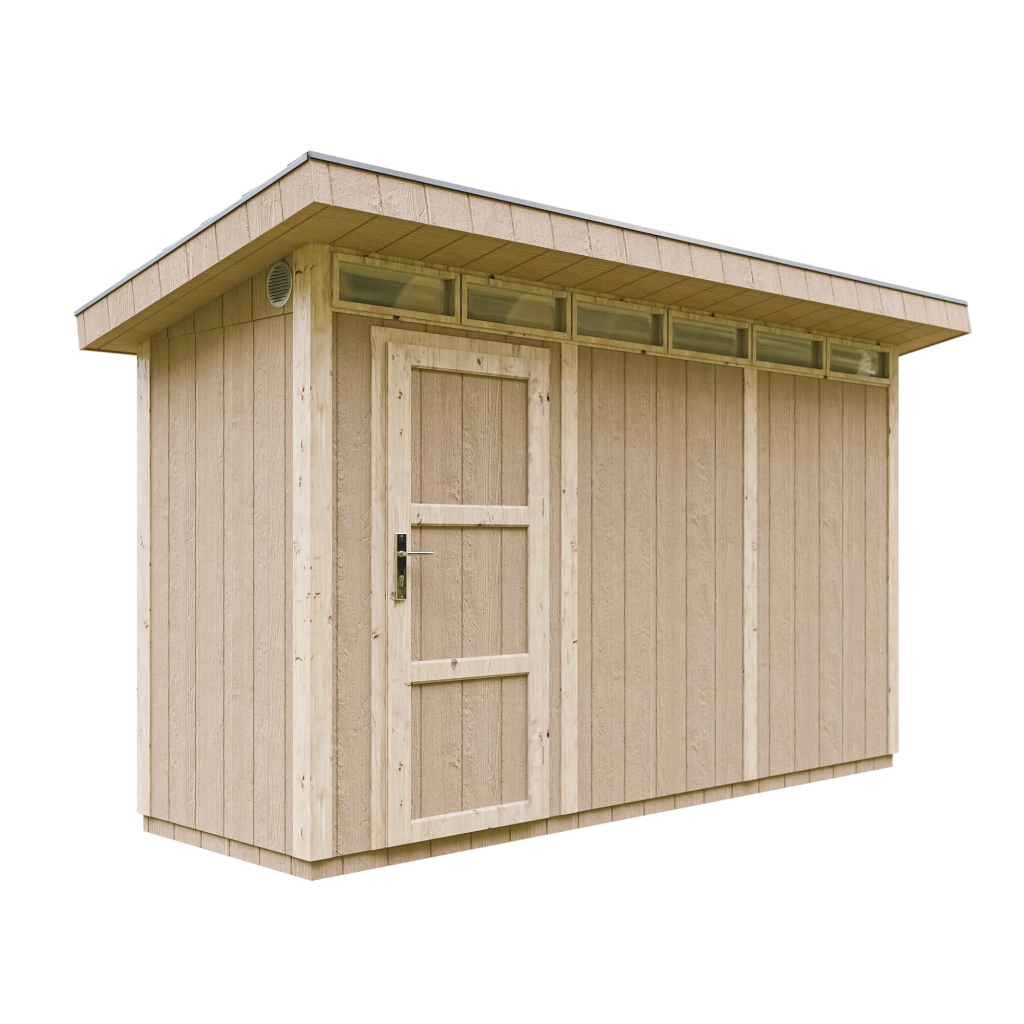 Gartenhaus mit LP®SmartSide® M902 - 118 x 368 cm - 4 m2 | Timbela.com