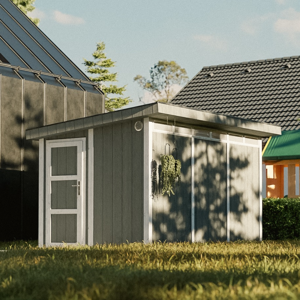 LP® SmartSide® panel shed M904 - 236 x 368 cm - 9 m2 | Timbela.com