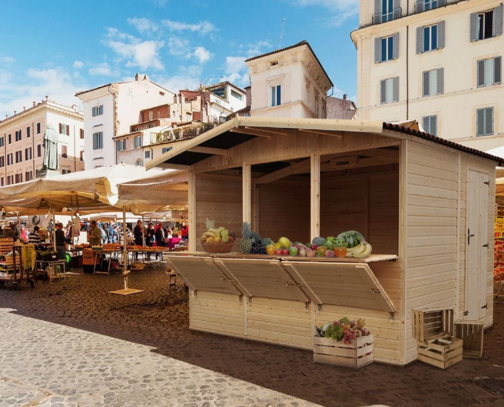 Wooden sales booths and the possibilities for their use | Timbela.com