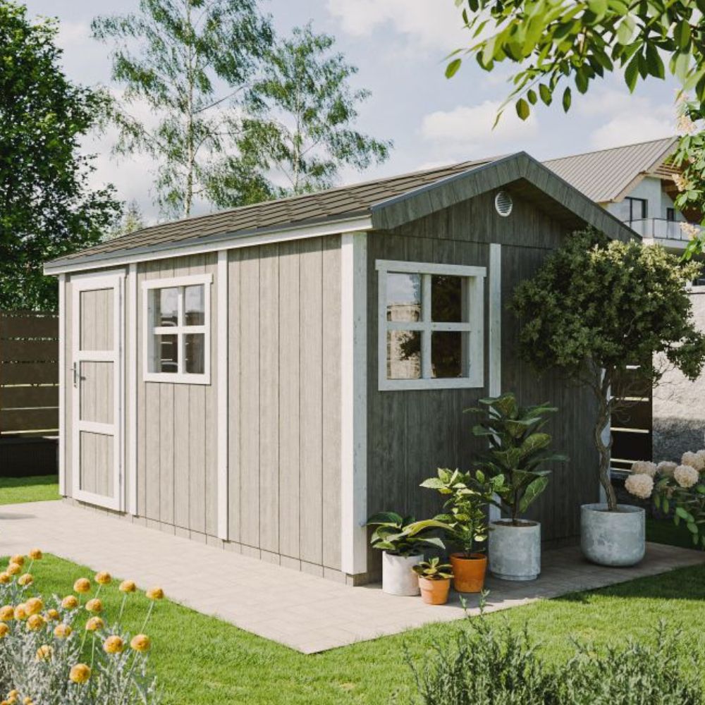 LP® SmartSide® panel shed M914 - 236 x 368 cm - 9 m2 | Timbela.com